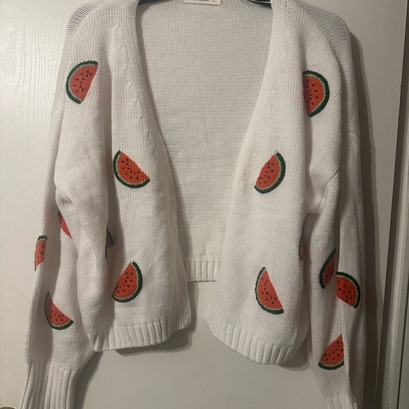 moon & madison | Sweaters | Moon Madison White And Red Watermelon ...